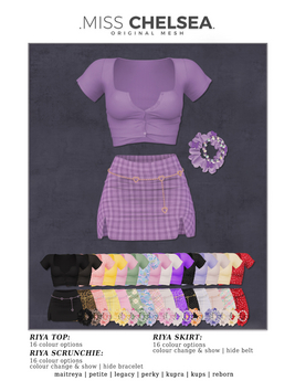 Second Life Marketplace - .miss chelsea. Riya Scrunchie Colour Pack 4