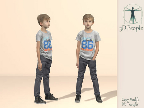 Second Life Marketplace - 3D People - Family - Kid Boy (2LI)