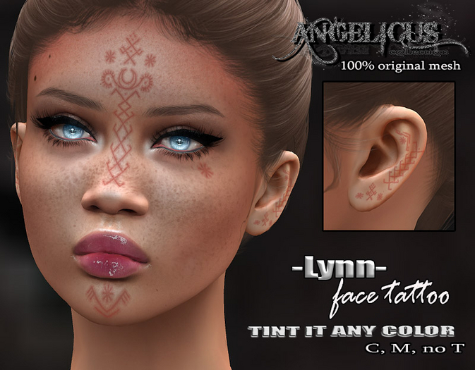 Second Life Marketplace - ::ANGELICUS:: face tattoo -Lynn- EVOX