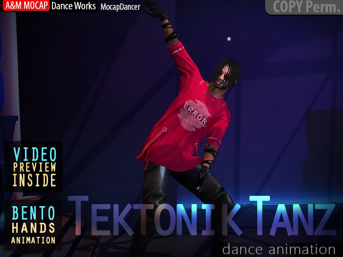 Second Life Marketplace - A&M: Tektonik Tanz - dance animation (Bento ...