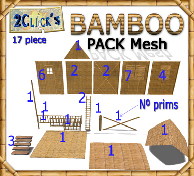 Second Life Marketplace - VT BAMBOO PACK MESH