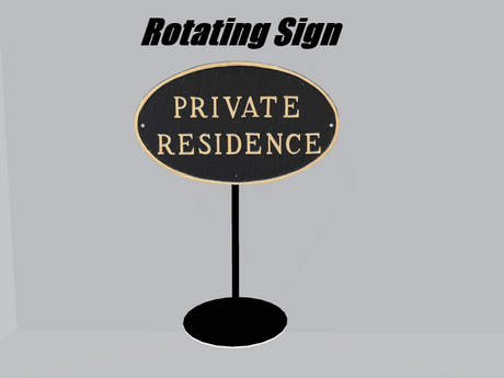Second Life Marketplace - Rotating sign-Private Residence 1