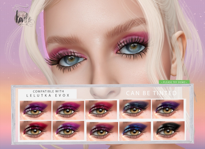 Second Life Marketplace - ☆ KAVITA☆-10 colors eyeshadow ☆ no 1. Lelutka ...