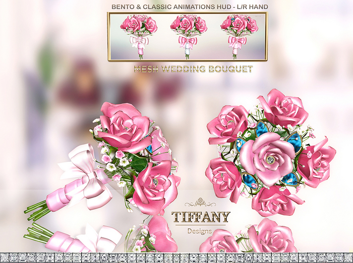 Second Life Marketplace - ::TD:: Wedding Bouquet ~ Pink Blue