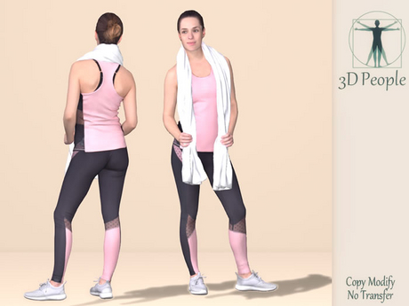 Second Life Marketplace - 3D People - Sports People - Fitness Girl 1 (2LI)