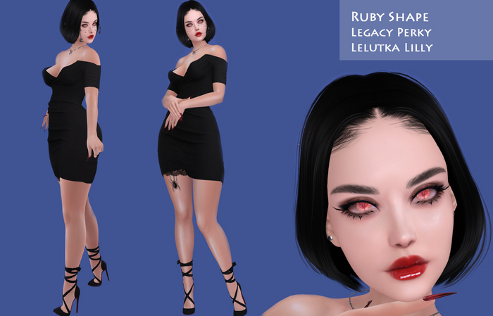 Second Life Marketplace - Ruby Shape for Legacy Perky and Lelutka Lilly