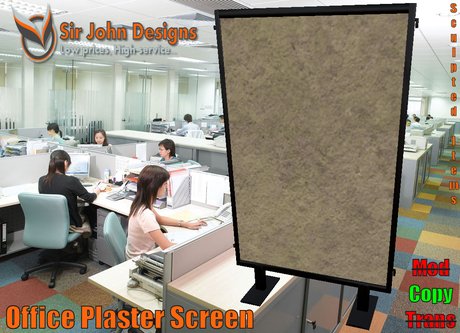 Second Life Marketplace - Sculpted Office Plaster Screen