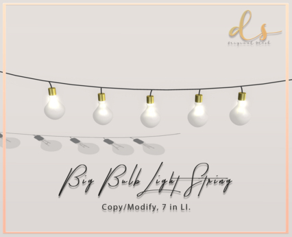 Second Life Marketplace - DS - Big Bulb Light String