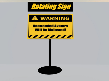 Second Life Marketplace - Rotating Sign-Unattended Avatars