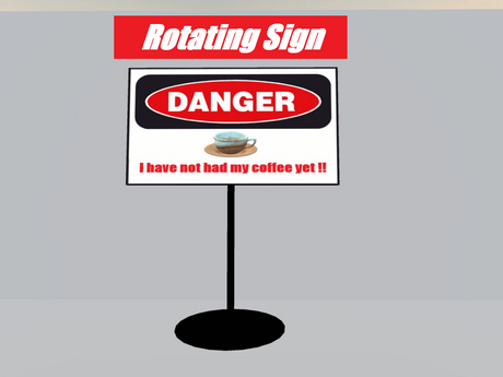 Second Life Marketplace - Rotating Sign-Coffee