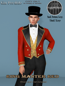 Second Life Marketplace - Ring Master Outfit Red