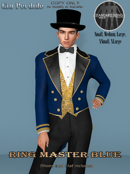 Second Life Marketplace - Ring Master Blue Outfit