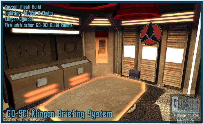 Second Life Marketplace - GO-SCI Klingon Briefing Room,1.0,packaged