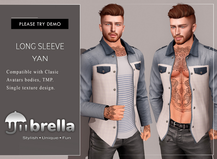 Second Life Marketplace - UMbreLLa - Yan Long Sleeve TMP CLASSIC