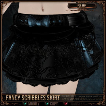 Second Life Marketplace - =^.^= Curious Kitties - Fancy Scribbles Skirt ...