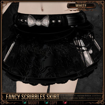 Second Life Marketplace - =^.^= Curious Kitties - Fancy Scribbles Skirt ...