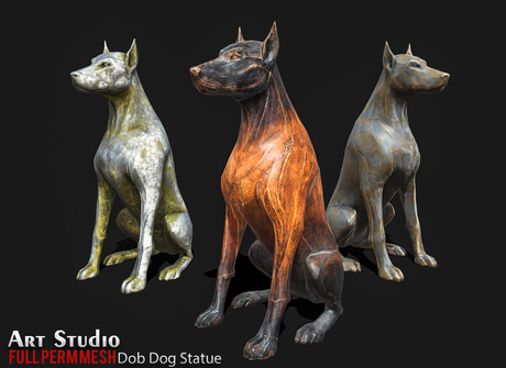 Second Life Marketplace - Art Studio.FULL PERM \\ Dob Dog Statue