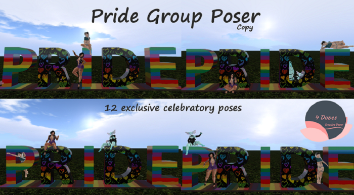 Second Life Marketplace - (4 Doves) Pride Poser (ADD ME)