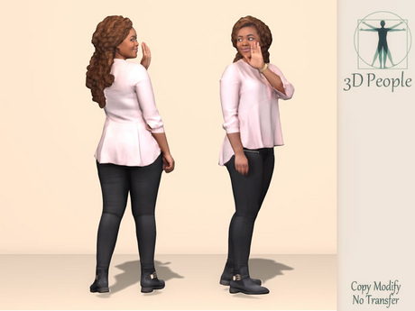 Second Life Marketplace - 3D People - Casual People - Girl Talking (2LI)