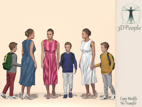 Second Life Marketplace - 3D People - Family - Mother & Son (3LI)