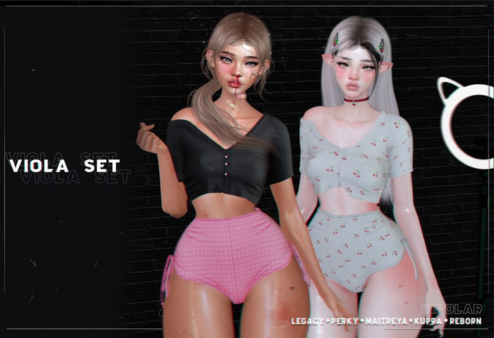 Second Life Marketplace - Bipolar - Viola Top - Fatpack