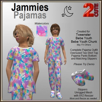 Second Life Marketplace - Jammies [2cute] Watercolors