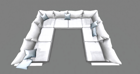 Second Life Marketplace - SAYO - Vice City Gacha - Biscayne Sofa RARE