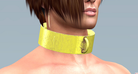 Second Life Marketplace - Hard Collar Yellow [RLV Open Collar]