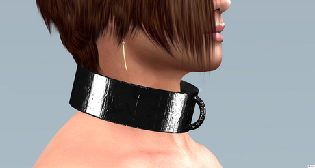 Second Life Marketplace - Hard Collar Black [RLV Open Collar]