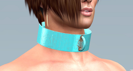 Second Life Marketplace - Hard Collar Turquois [RLV Open Collar]