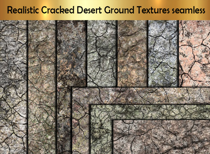 Second Life Marketplace - Realistic Cracked Desert Ground Textures seamless