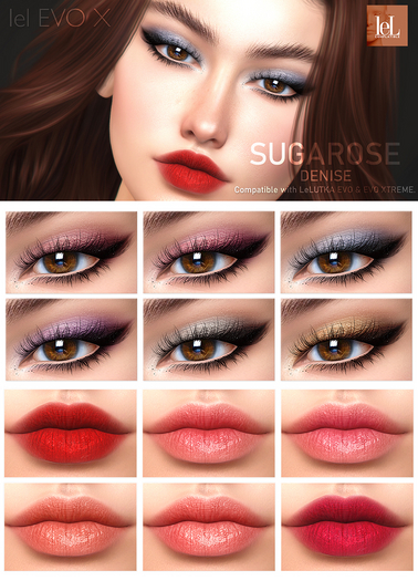 Second Life Marketplace - Sugarose - DENISE - Lipstick & Eyeshadow ...