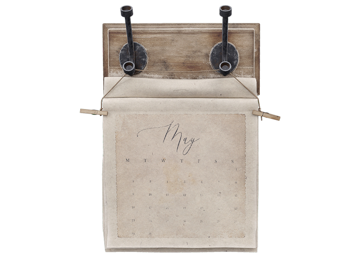 Second Life Marketplace - Nutmeg. Hanging Pinned Calendar