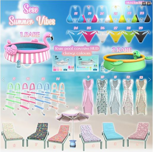 Second Life Marketplace - 6. Sese - Summer Vibes - Lounger