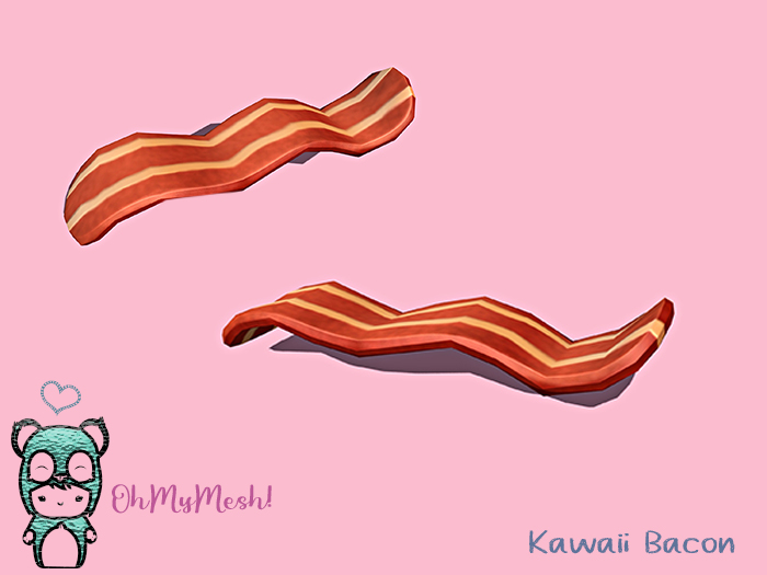 Second Life Marketplace - OhMyMesh! Kawaii Bacon - Full Perm Mesh