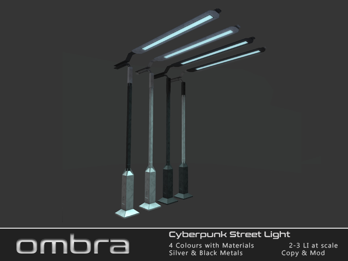 Second Life Marketplace - Ombra - Cyberpunk Street Lights