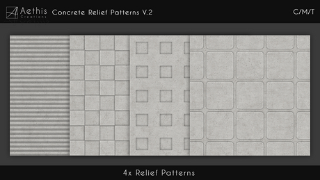 Second Life Marketplace - [AC] Seamless Concrete Relief Patterns V.2 ...