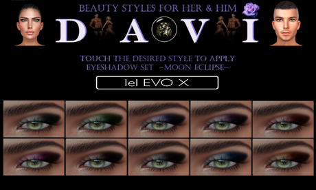 Second Life Marketplace - ~DAVI~ Beauty Styles : HD EYESHADOW SET Moon ...