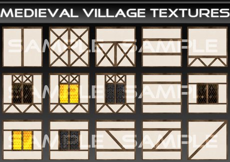 Second Life Marketplace - [SKAH TEXTURES] - 100 Medieval Village ...
