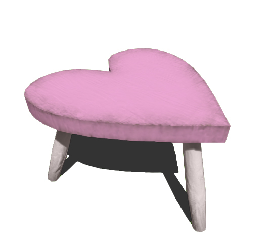 Second Life Marketplace - Heart Shaped Wooden Stool
