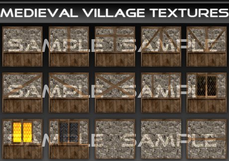 Second Life Marketplace - [SKAH TEXTURES] - 100 Medieval Village ...