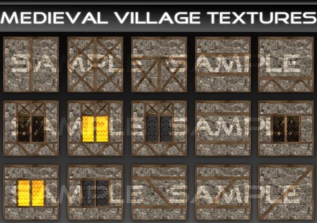Second Life Marketplace - [SKAH TEXTURES] - 100 Medieval Village ...