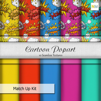 Second Life Marketplace - 3 For 2 Popart Memphis Cartoon Power Pop Art ...