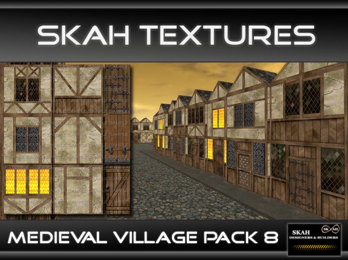 Second Life Marketplace - [SKAH TEXTURES] - 100 Medieval Village ...