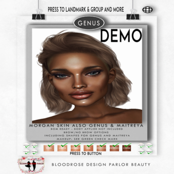 Second Life Marketplace - DEMO SKIN Morgan Fullpack V2 - GENUS - HDPRO ...