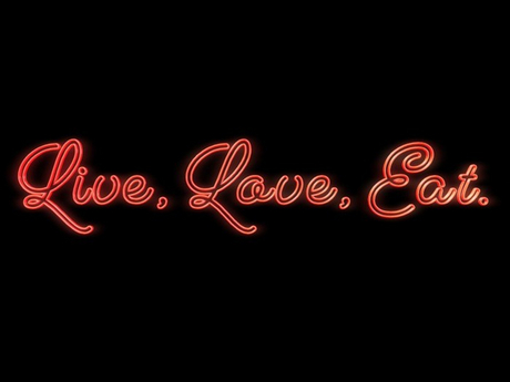 Second Life Marketplace - ..::THOR:::. Live Love Eat - Neon Sign