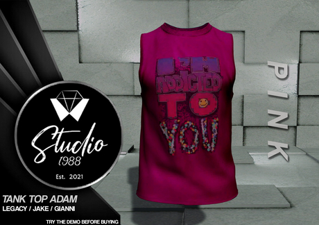 Second Life Marketplace - Studio 1988_Tank Top Adam_Pink