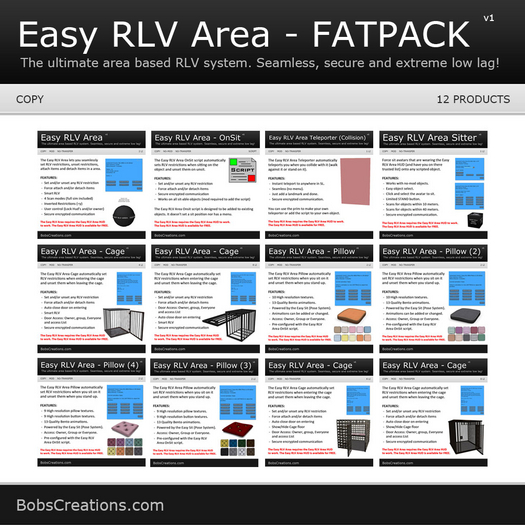 Second Life Marketplace - Easy RLV Area FATPACK