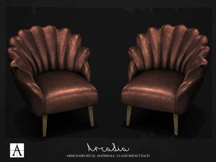 Second Life Marketplace - Architect. Arcadia Armchairs (rose)