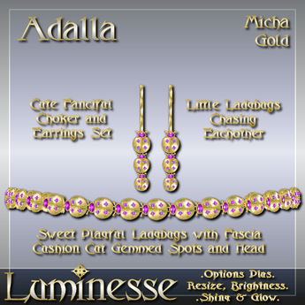 Second Life Marketplace - ADALLA Micha Choker & Earrings Set OP ...